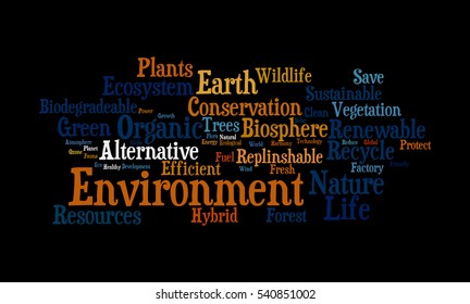 Environment Word Cloud Stock Illustration 540851002 | Shutterstock