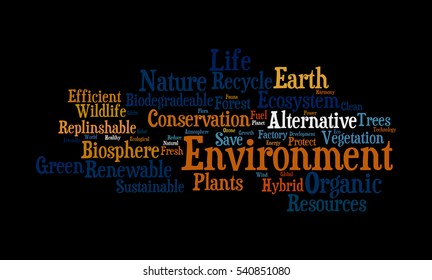 Environment Word Cloud Stock Illustration 540851080 | Shutterstock