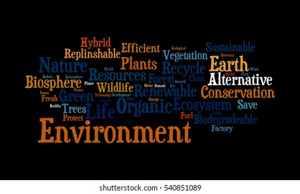 Environment Word Cloud Stock Illustration 540851089 | Shutterstock
