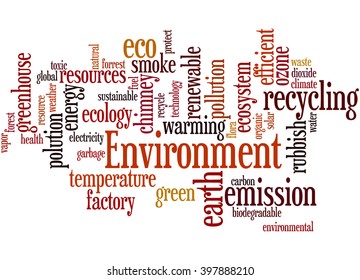 Environment Word Cloud Concept On White Stock Illustration 397888210 ...