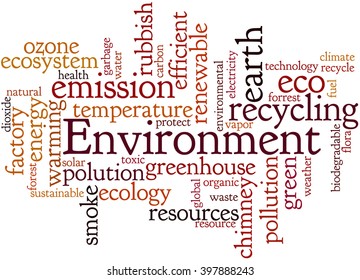 Environment Word Cloud Concept On White Stock Illustration 397888243 ...