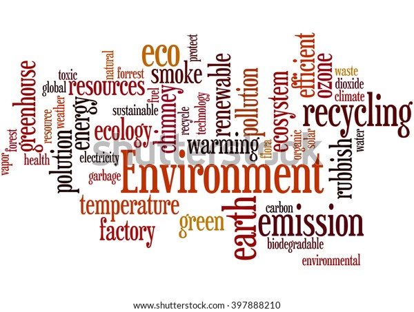 Environment Word Cloud Concept On White Stock Illustration 397888210 ...