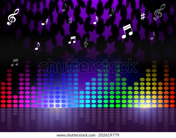 Equaliser Background Showing Graphic Equalizer Abstract 스톡 일러스트 ...