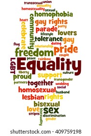 Equality Word Cloud Concept On White Stock Illustration 409759198 ...