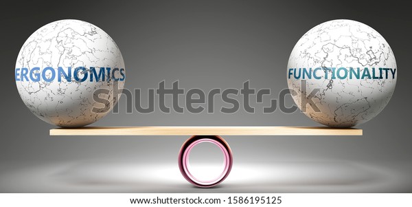 Ergonomics Functionality Balance Pictured Balanced Balls Stock ...