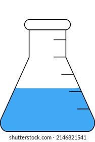 Erlenmeyer Flask Science Experiments Stock Illustration 2146821541 ...