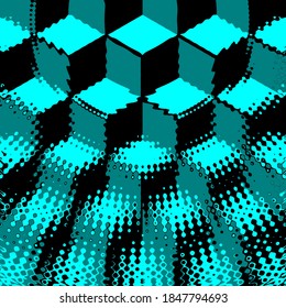 Escher Style Repeating Cube Pattern Shades Stock Illustration ...