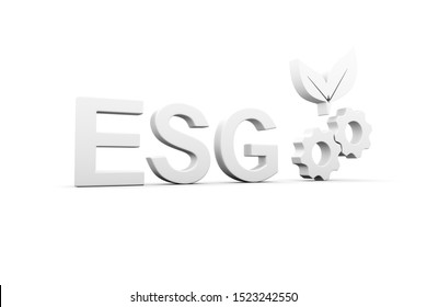 Esg Concept White Background 3d Render 스톡 일러스트 1523242550 | Shutterstock