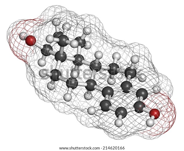 Estradiol Estrogen Female Sex Hormone Molecule Stock Illustration