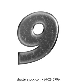 Number 9 Industrial Metal Type 3d Stock Illustration 637091479 ...