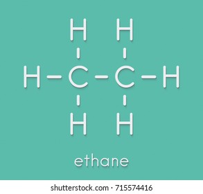 Ethane Natural Gas Component Molecule Skeletal Stock Illustration ...