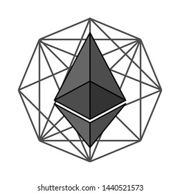 Símbolo EOS. Ilustración vectorial. Criptodivisa.: vector de stock ...