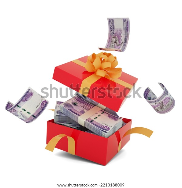 Ethiopian Birr Notes Inside Open Red Stock Illustration 2210188009 ...