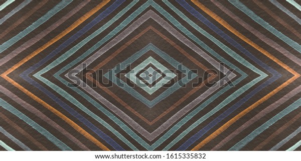 Ethnic Diamond Pattern Drawn By Water Stock Illustration 1615335832 ...
