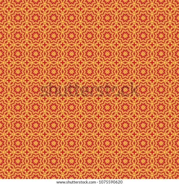 Ethnic Geometric Pattern Repeat Fabric Print Stock Illustration ...