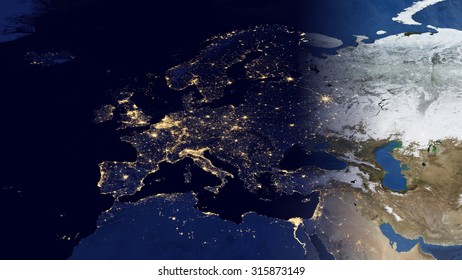 European Map Space View Elements This 스톡 일러스트 315873149 | Shutterstock
