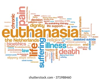 Euthanasia Issues Concepts Word Cloud Illustration Stock Illustration ...
