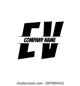 Ev Modern Initial Logo Abstract Concept Stock Illustration 2097899410 ...