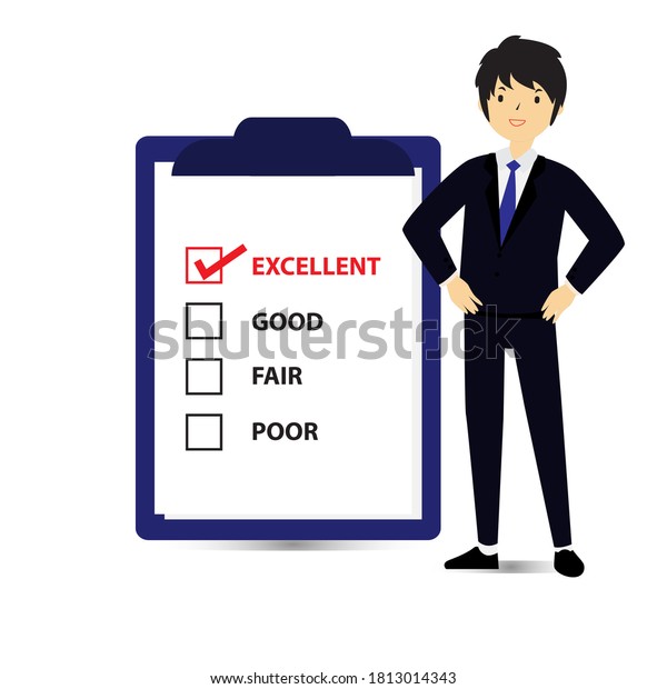 Evaluation Form Checklist Document Questions Easy Stock Illustration ...