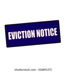 Eviction Notice Wording On Rectangular Green Stock Illustration ...
