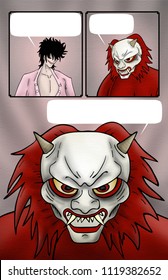 Evil Demon Comic Background: ภาพประกอบสต็อก 1119382652 | Shutterstock