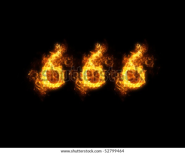 Evil Fire Number Stock Illustration 52799464 | Shutterstock