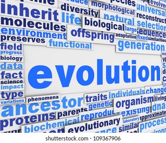 Evolution Poster Background Design Biological Organisation 스톡 일러스트 ...