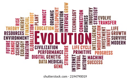 Evolution Word Cloud Concept On White Stock Illustration 2194790019 ...