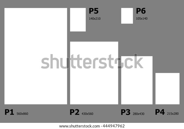 Example Dimensions Canadian Paper Sizes 库存插图 444947962 | Shutterstock
