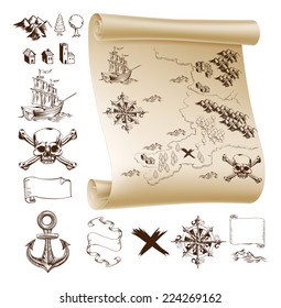 Example Map Design Elements Make Your Stock Illustration 224269162 ...