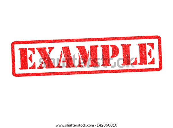 Example Rubber Stamp Over White Background Stock Illustration 142860010