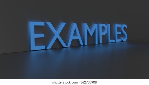 Examples Concept Word Blue Text On Stock Illustration 362733908 ...
