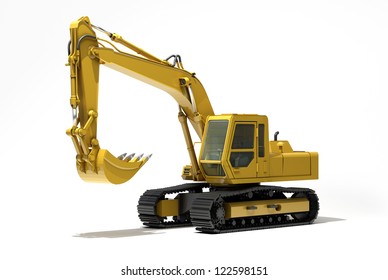 42,291 Excavator white background Images, Stock Photos & Vectors ...