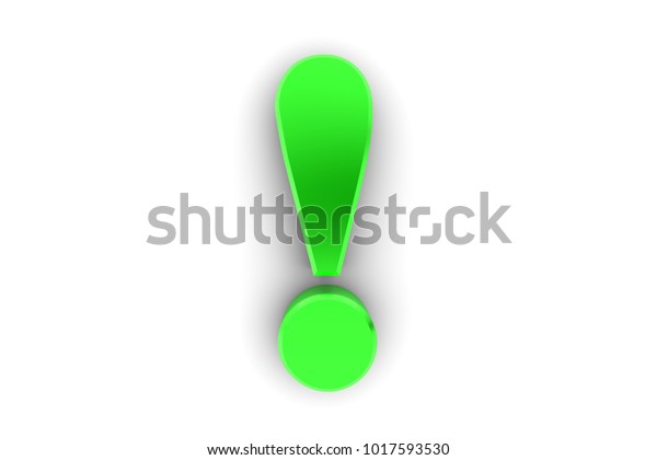 Exclamation Mark 3d Green Exclamation Point Stock Illustration ...