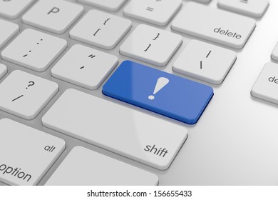 Exclamation Mark Button On Keyboard Soft Stock Illustration 156655433 ...