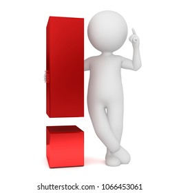 Ilustrasi Stok Exclamation Mark Point 3d Red Sign 1066453061 | Shutterstock