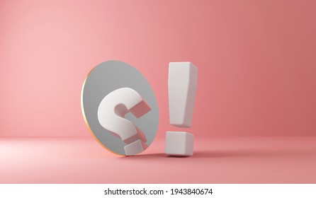 Exclamation Mark Reflected Mirror Question Mark Stock Illustration ...