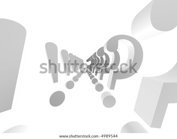 Exclamation Question Mark Two Opposite Signs Stock Illustration 4989544