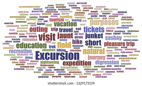 Excursion Word Cloud Rows Isolated Stock Illustration 1329173159 ...