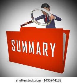 Executive Summary Folder Icon Showing Short 스톡 일러스트 1435944182 ...