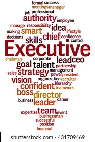 Executive Word Cloud Concept On White Stock Illustration 431709469 ...
