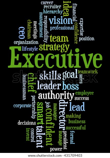 Executive Word Cloud Concept On White Stock Illustration 431709403 ...