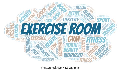 Exercise Room Word Cloud Stock Illustration 1242873595 | Shutterstock