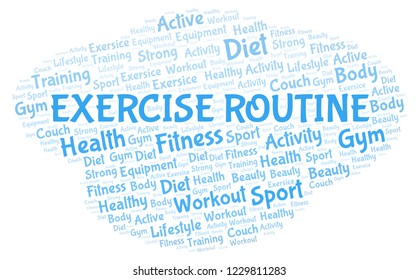 Exercise Routine Word Cloud 스톡 일러스트 1229811283 | Shutterstock