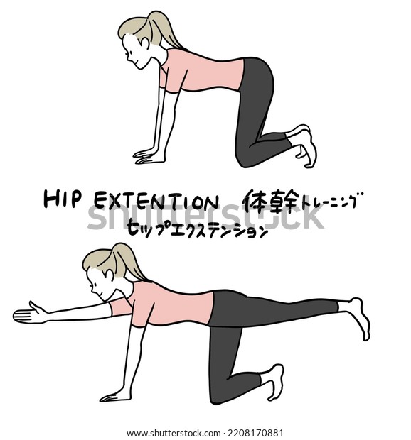 Exercises Strengthen Core Stock Illustration 2208170881 | Shutterstock