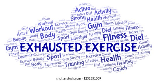 Exhausted Exercise Word Cloud Stock Illustration 1231351309 | Shutterstock