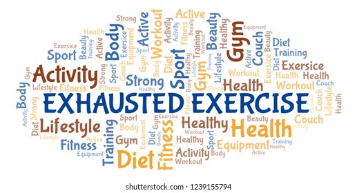 Beach Exercise Group Word Cloud: ilustrações stock 1232210005 ...