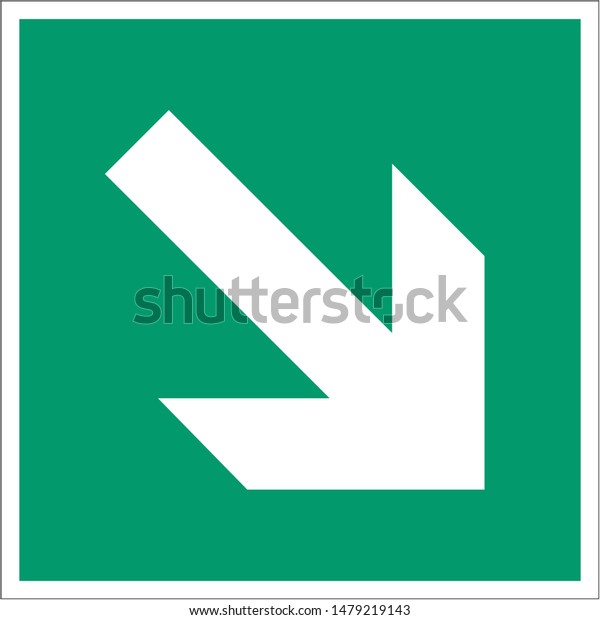 Exit Here Sign Illustration Fire Safety Stock Illustration 1479219143 ...