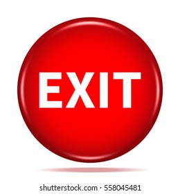 Red Exit Round White Button Shadow 스톡 일러스트 605005805 | Shutterstock