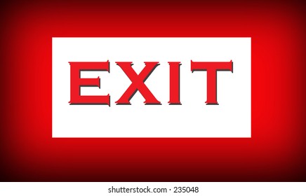 Exit Sign Stock Illustration 235048 | Shutterstock